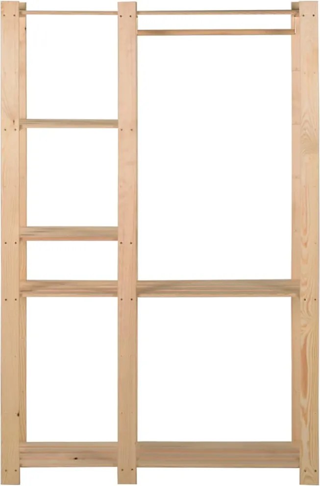 Stojan na šaty 110 x 38 x 170 cm masivní borové dřevo 327324