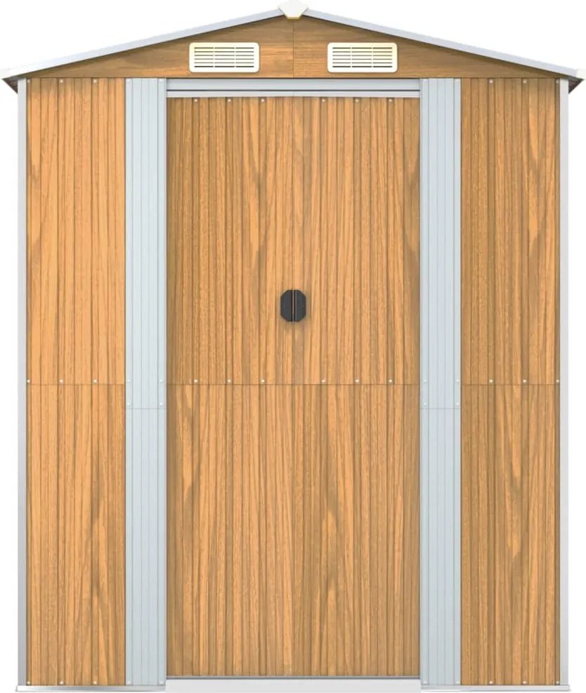Zahradní kůlna světle hnědá 192x938x223 cm pozinkovaná ocel 3147480