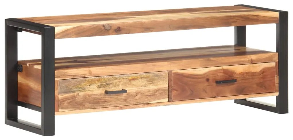 TV stolek 120x35x45 cm masiv s medovou povrchovou úpravou 321551