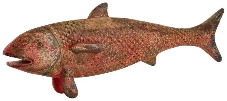 Barevná dřevěná veliká ryba Fish Sphere - 121*13*40,5 cm