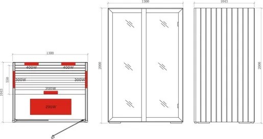 Sentiotec finská infrasauna ONNI small 1300x1040x2000mm