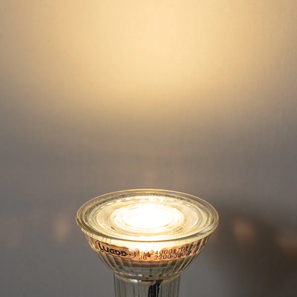 Sada 5 stmívatelných LED žárovek GU10 50mm - Nastavitelná teplota barvy 2200-3000K, 4,9W 400 lm