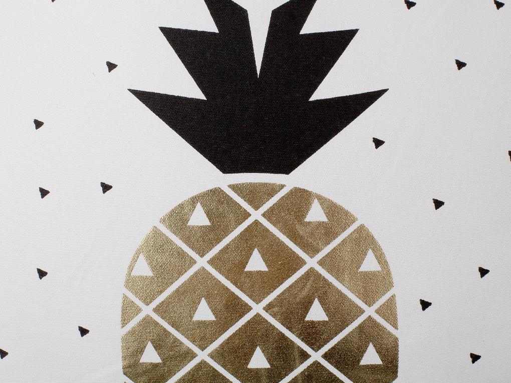 Sada 2 bavlněných polštářů ananasový tisk 45 x 45 cm YASMIN Beliani
