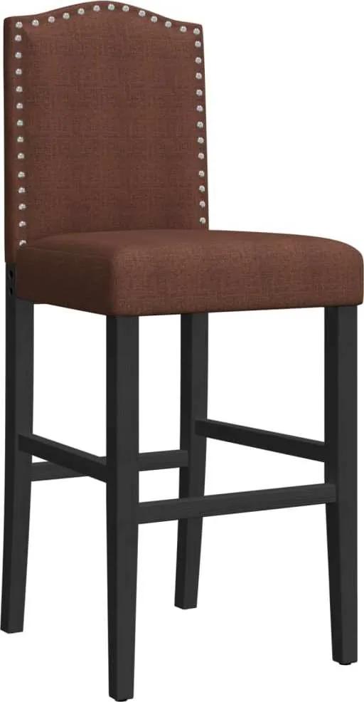vidaXL Barové židle 2 ks masivní kaučukové dřevo a textil [4006210] Barva: Modrá a černá