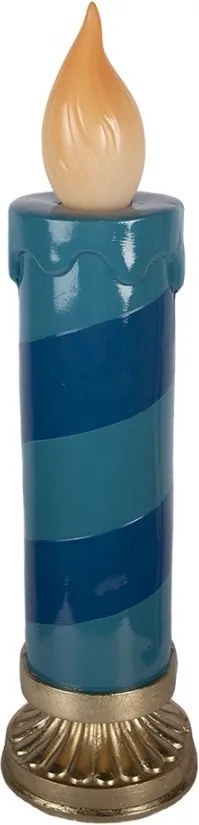 Dekorativní LED svíčka v modrém odstínu - Ø 18*67 cm / 2*AA