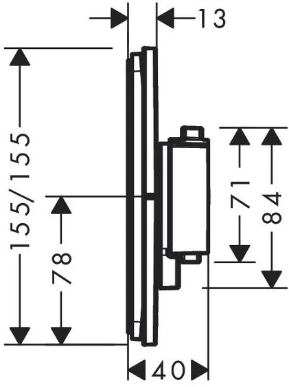 Hansgrohe ShowerSelect Comfort Q Termostatická podomítková baterie, kartáčovaný bronz 15588140