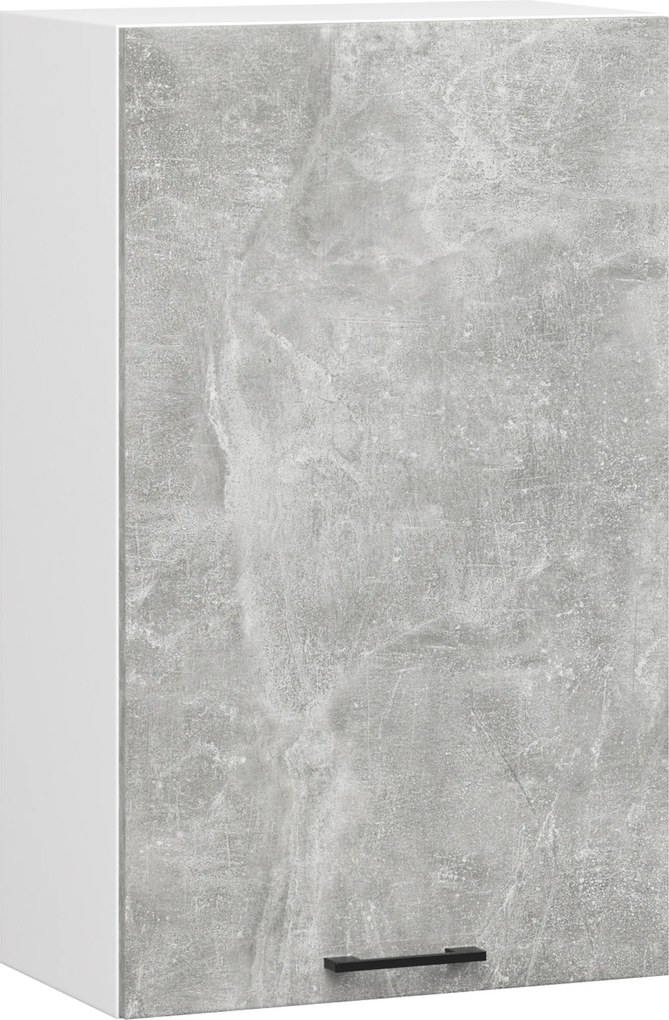 Závěsná kuchyňská skříňka Olivia W50 H720 bílá/beton