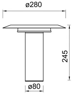 Mantra Tina, černobílá stolní lampa LED 12W 3000K, průměr 28cm