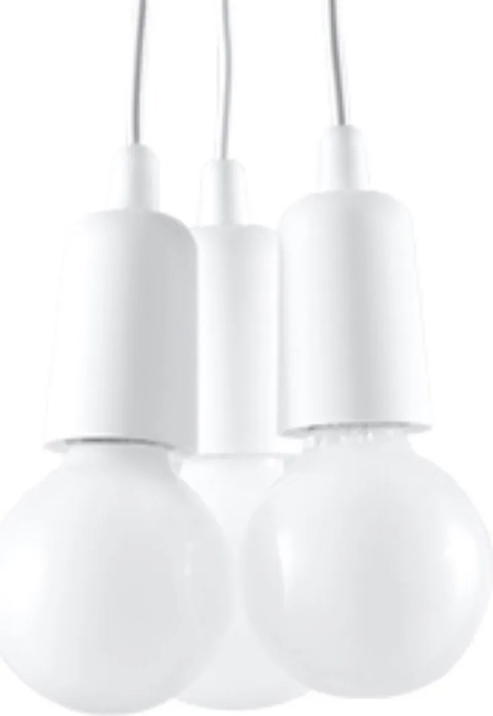 Sollux Lighting Závěsné svítidlo DIEGO 3 bílé