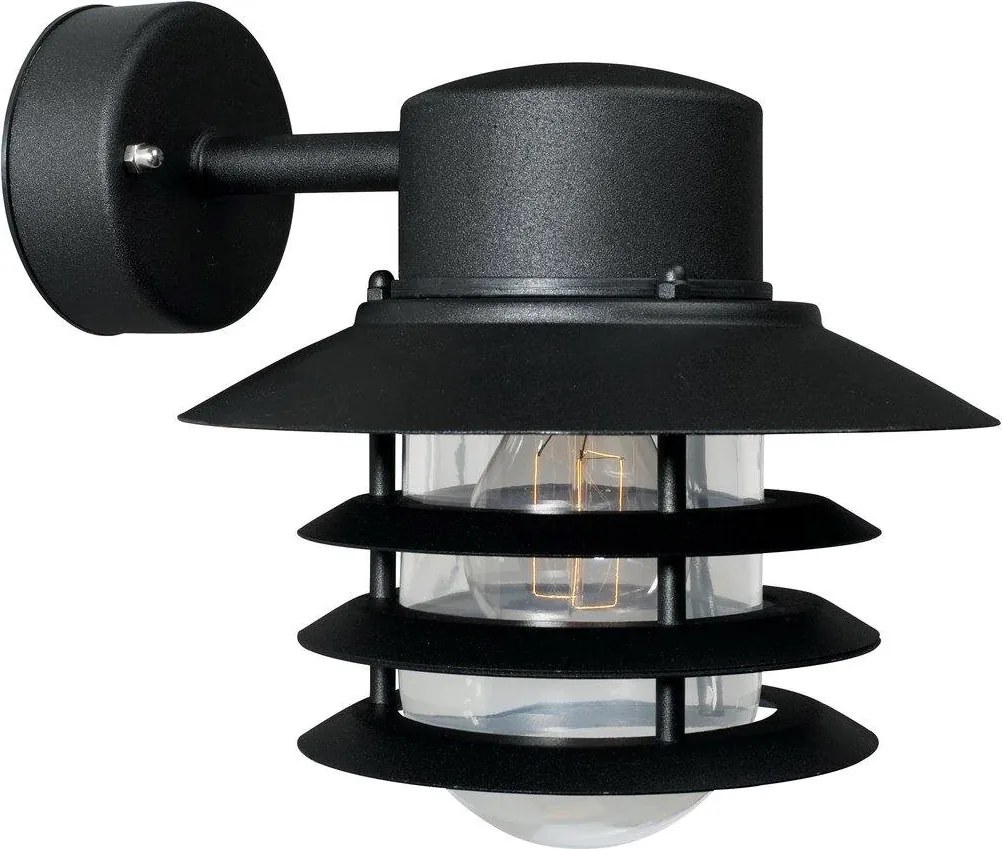 NOR 74471003 Venkovní nástěnné svítidlo Vejers 1x60W E27 černá čirá - NORDLUX