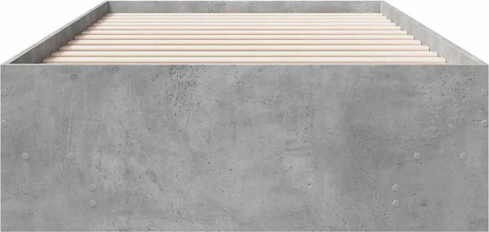 Rám postele betonově šedý 100 x 200 cm kompozitní dřevo 3295670