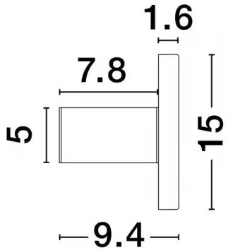 LED černá svítilna na zeď Nano 10W