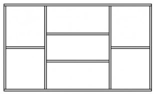 Fill - komoda 4 - dub sonoma/šedá lesk
