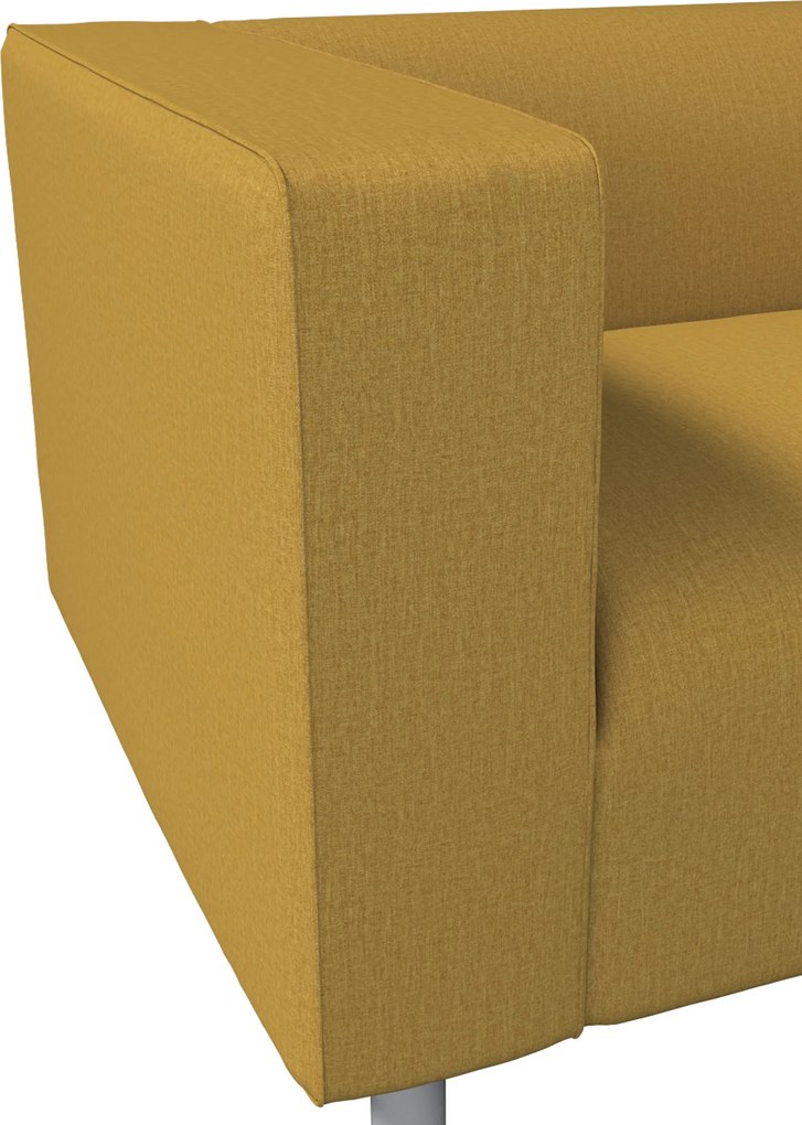 Potah na pohovku IKEA Klippan 2-místná barva žlutá látka pletený vzor