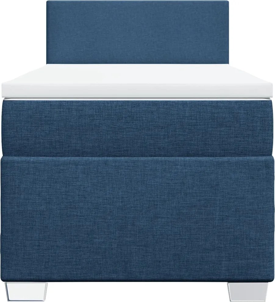 Box spring postel s matrací modrá 80x200 cm textil 3288014