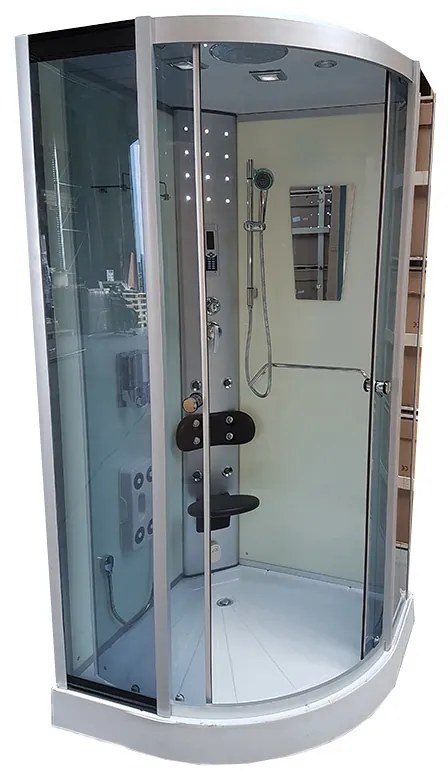 BPS-koupelny Hydromasážní box HYD-R71W 80 SA, 80x80 se saunou