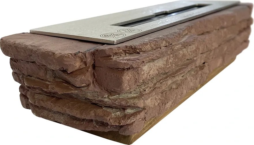 BIOFLAME biokrb Stone S Červeno-hnědý