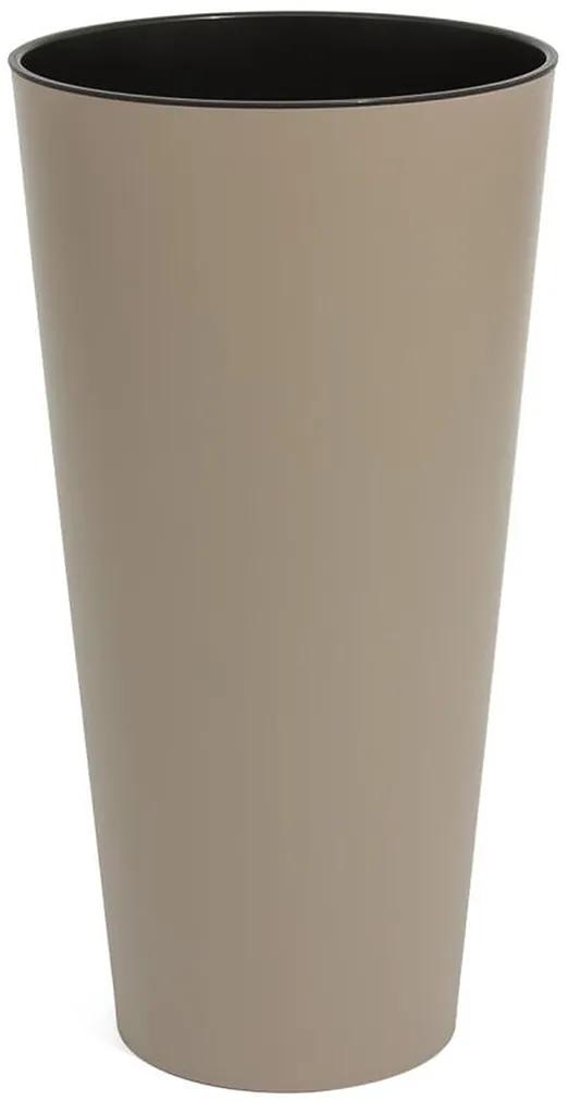 Květináč TUBUS SLIM 20 cm, 4/8l, mocca DTUS200