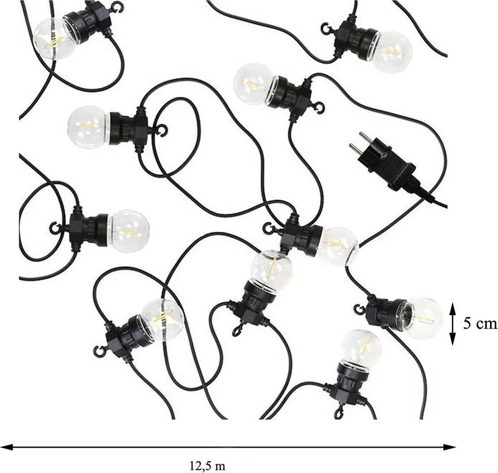 LED světelný řetěz Party, 12,5 m, b