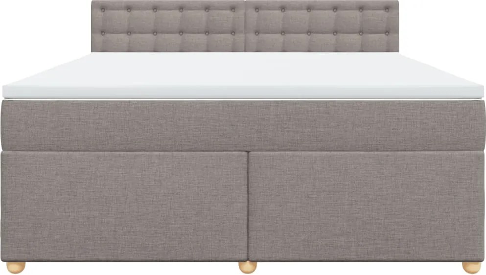 Box spring postel s matrací taupe 180x200 cm textil 3286777