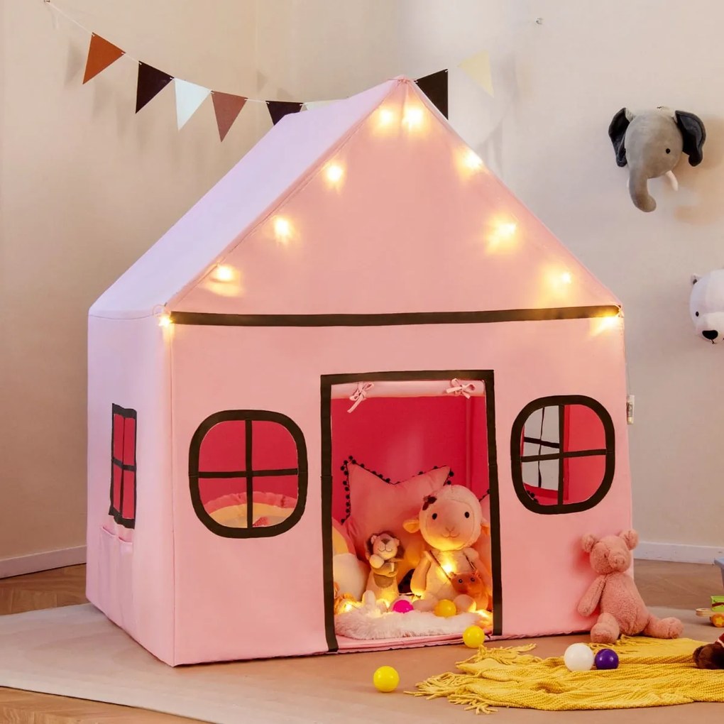 Costway Dětský vnitřní dětský stan Playhouse s hvězdicovými světly