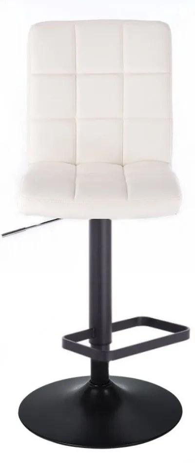 LuxuryForm DESIGN Barová židle TOLEDO na černé kulaté podstavě - bílá