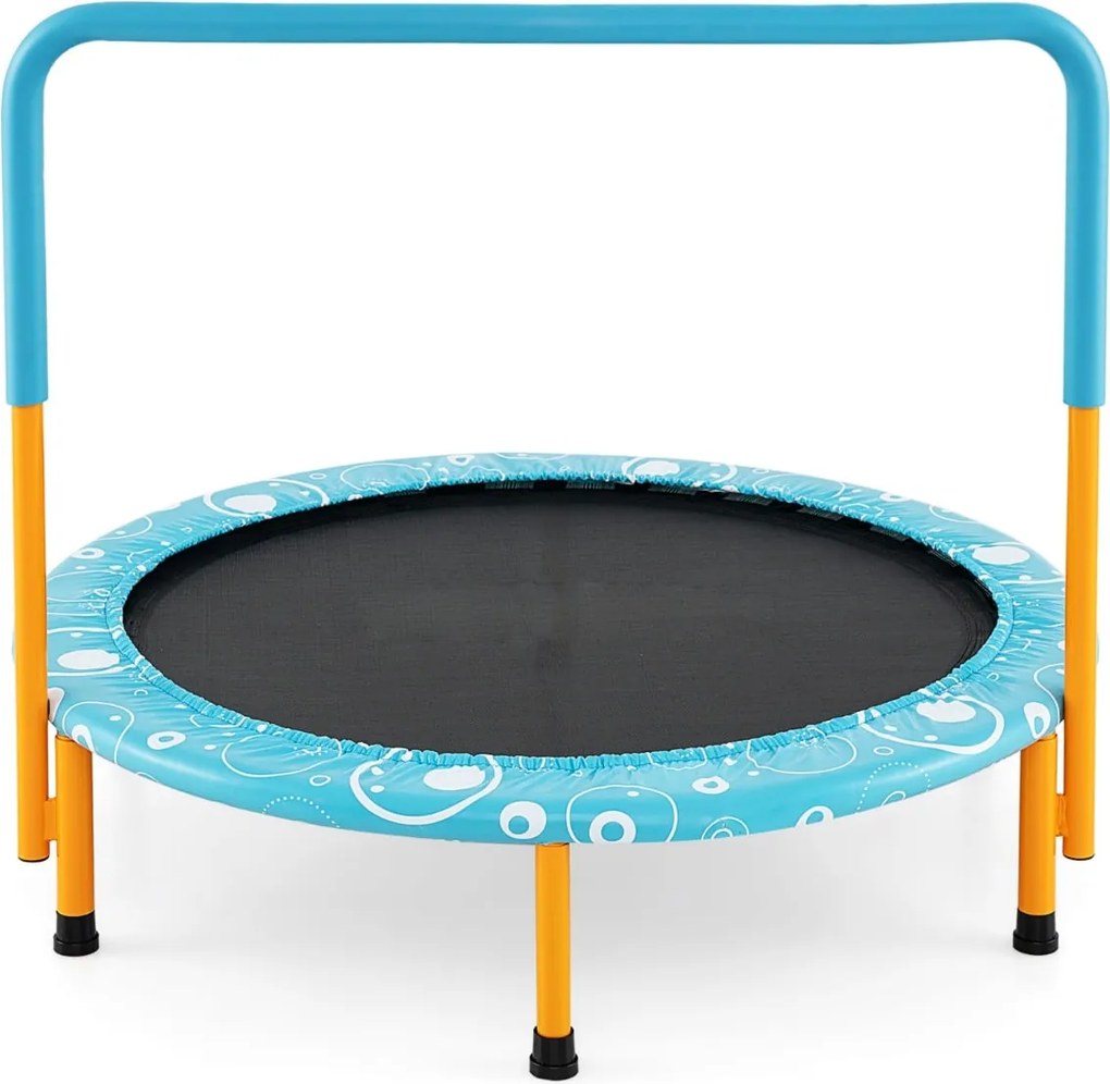 Costway Φ92 cm dětská trampolína s rukojetí mini trampolína do 150 kg nosnost