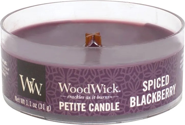 WoodWick – Petite Candle vonná svíčka Pikantní ostružina, 31 g