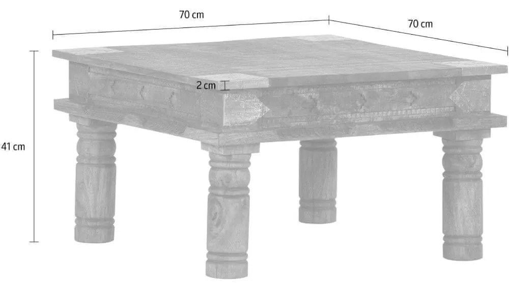 Massive home Dřevěný konferenční stolek Medita - výběr velikosti