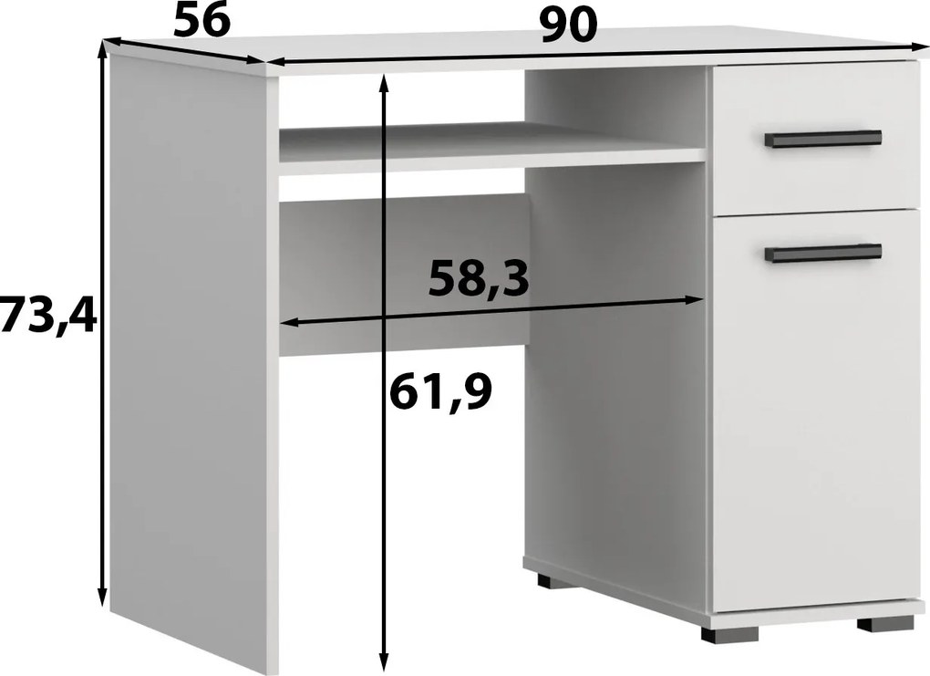 ADRK Furniture Frazio Psací stůl ADRK-DE-FRA-105-K