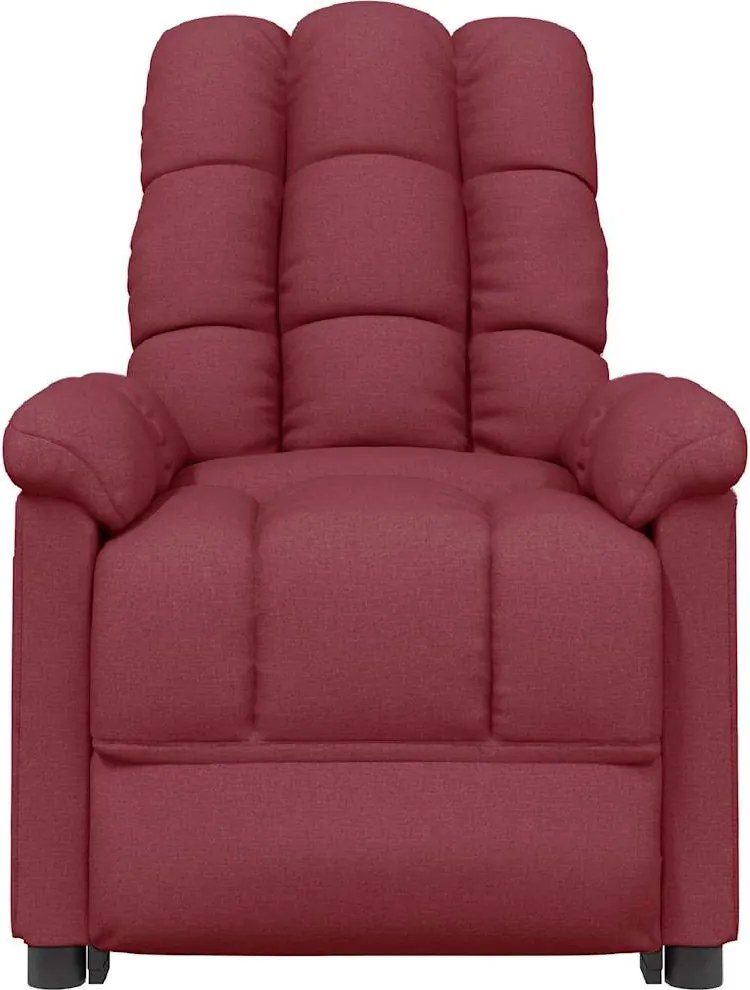 Elektrické masážní křeslo vínové textil 3073761