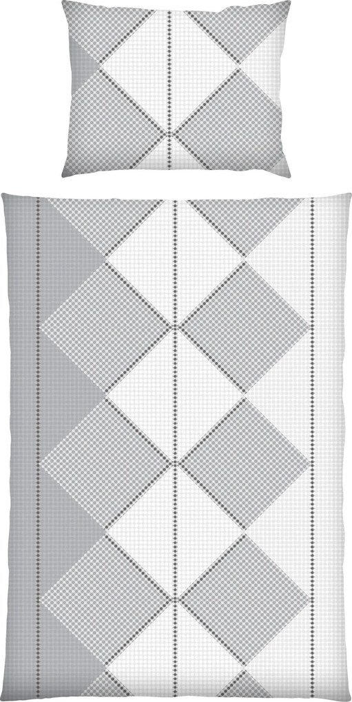 XXXLutz POVLEČENÍ plyš šedá, bílá 140/200 cm Boxxx - Povlečení - 007992097401