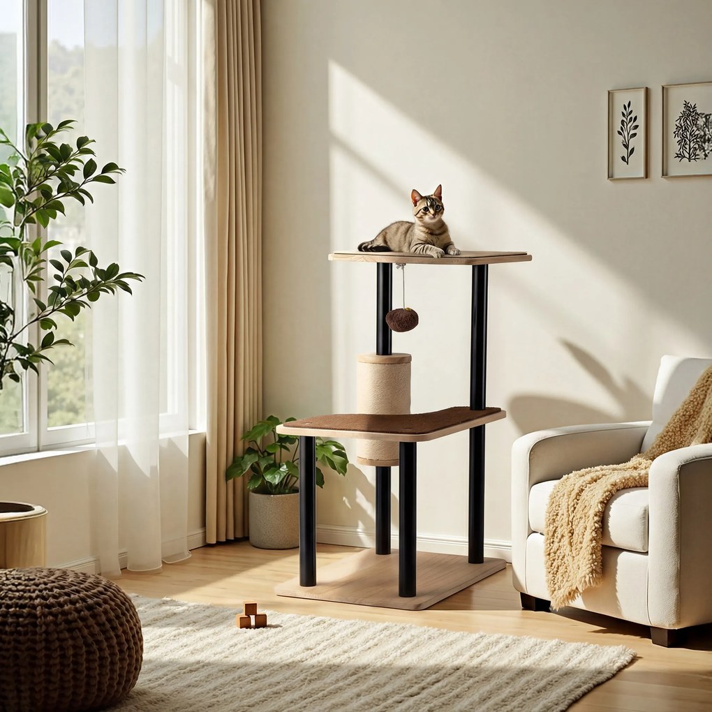 Škrabadlo pro kočky fudajo – 40 × 29,5 × 60 cm (65777)