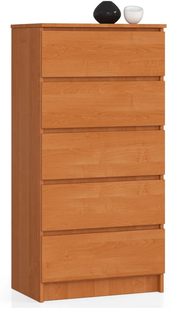 Ak furniture Komoda Kuba 60 cm - 5 šuplíků olše