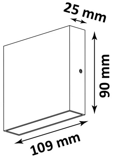 LED Venkovní nástěnné svítidlo CHICAGO 2xLED/3,25W/230V IP44 bílá