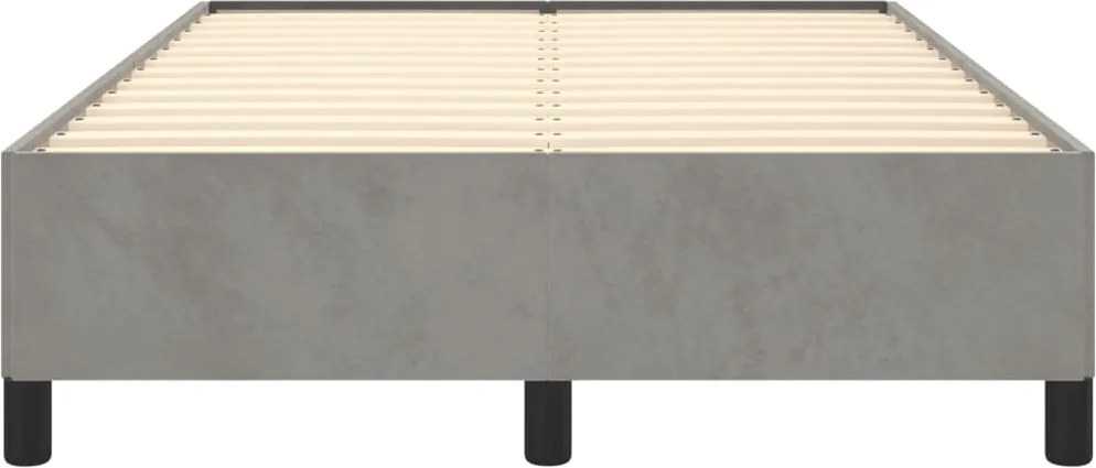 Rám postele bez matrací světle šedá 120x190 cm samet 3269651