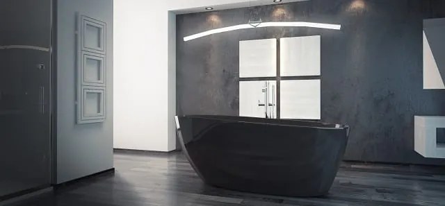 Besco vana volněstojící Goya Black 160x70 černá GOYABLACK160