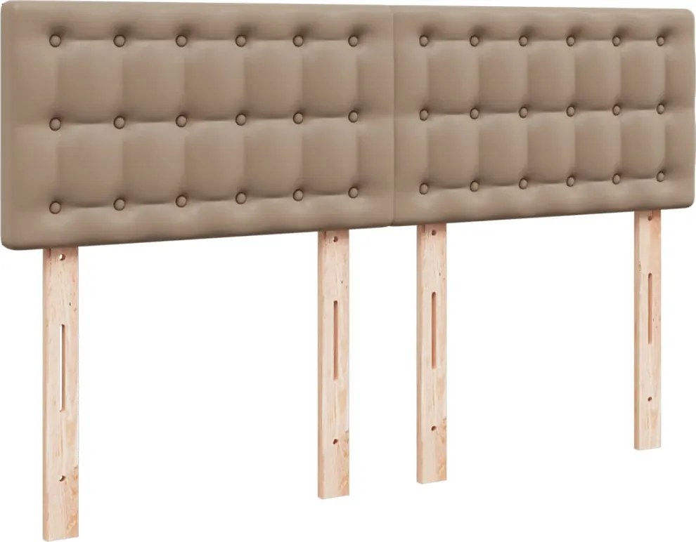 Box spring postel s matrací cappuccino 140x200 cm umělá kůže 3286127