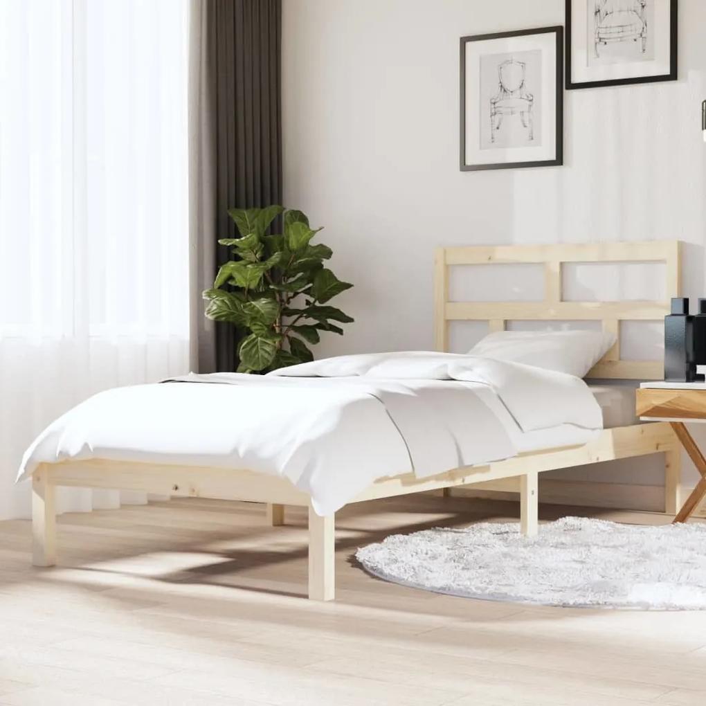 vidaXL Rám postele masivní dřevo 90 x 190 cm Single [3101185] Barva: Přírodní