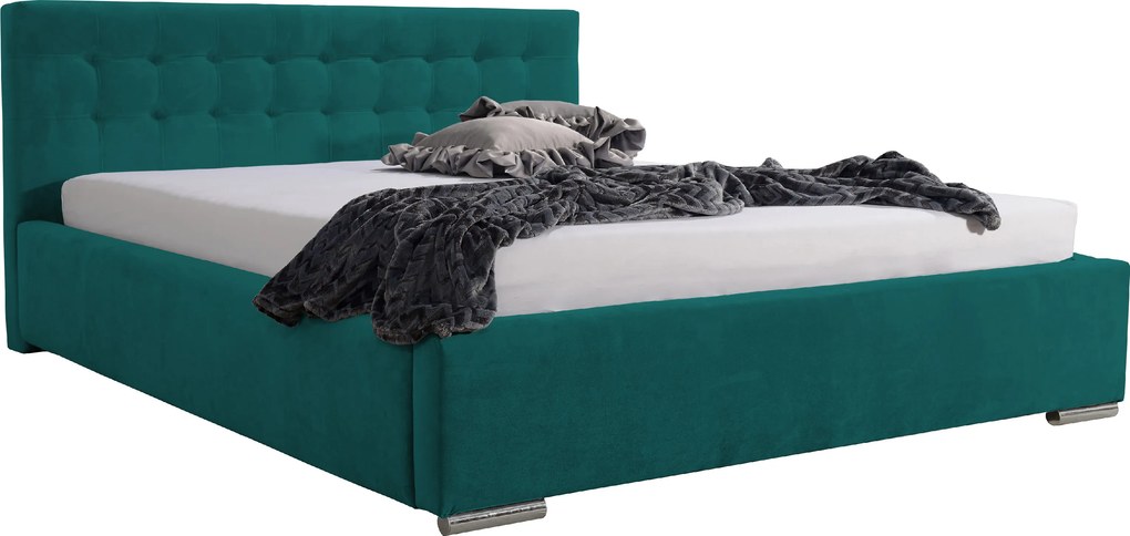 Eka Čalouněná postel Anastasia - Fresh 180x200 cm Barva látky - Fresh: Světlá béžová (Fresh 02), Úložný prostor: Bez úložného prostoru