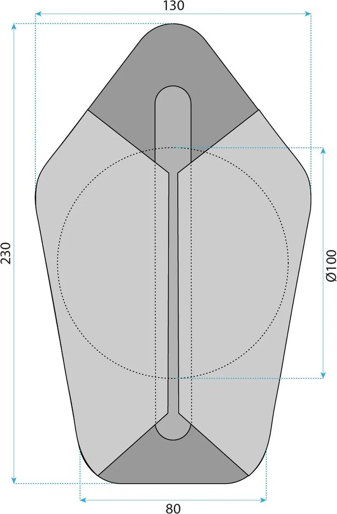 Toolight Rea, Nástěnné svítidlo LED G030-W GOLD, OSW-00692