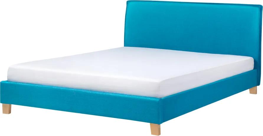 Modrá čalouněná postel 180x200 cm SENNEZ