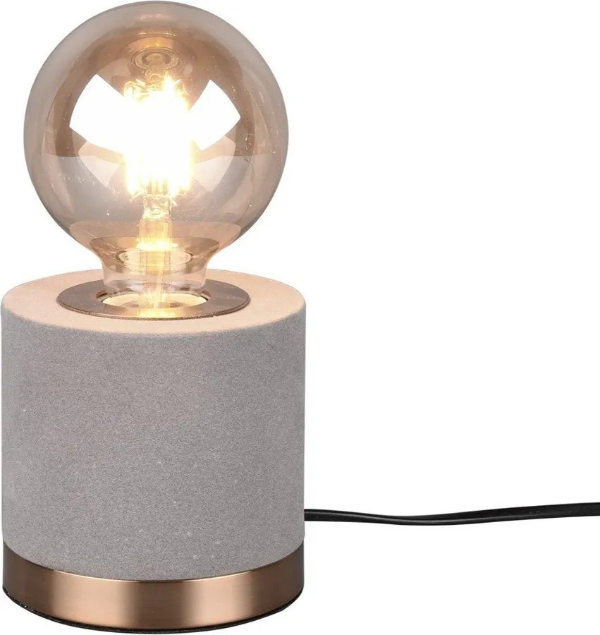 Šedá sametová stolní lampa (výška 11 cm) Judy – Reality