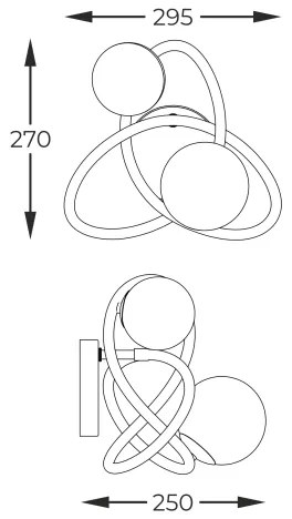 Zuma Line MB4922-2-EBGN - Nástěnné svítidlo NISYRO 2xG9/3,5W/230V černá