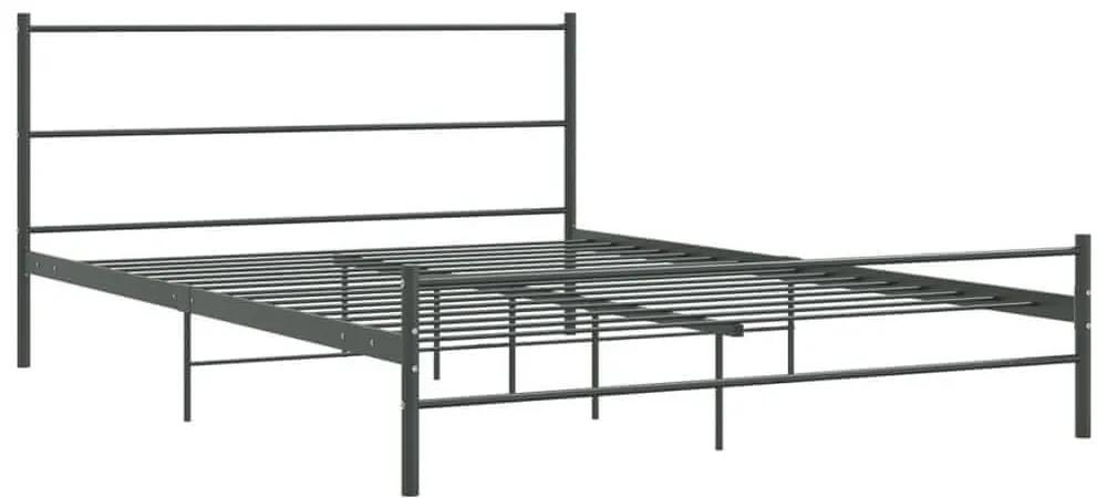 Petromila Rám postele šedý kovový 140 x 200 cm