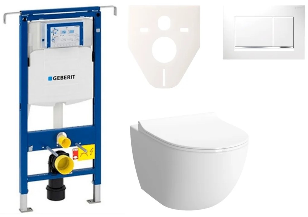 Cenově zvýhodněný závěsný WC set Geberit do lehkých stěn / předstěnová montáž+ WC VitrA VitrA Shift SIKOGES4N5