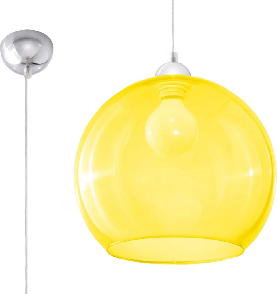 Sollux Lighting Závěsná lampa BALL žlutá
