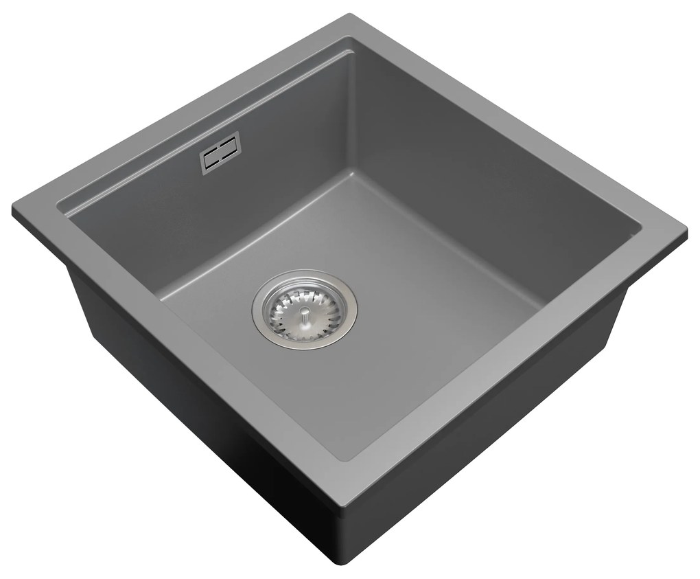 Gamma Decor 4850, 1-komorový granitový dřez 480x500x215 mm, šedá, GMA-ZLE000166