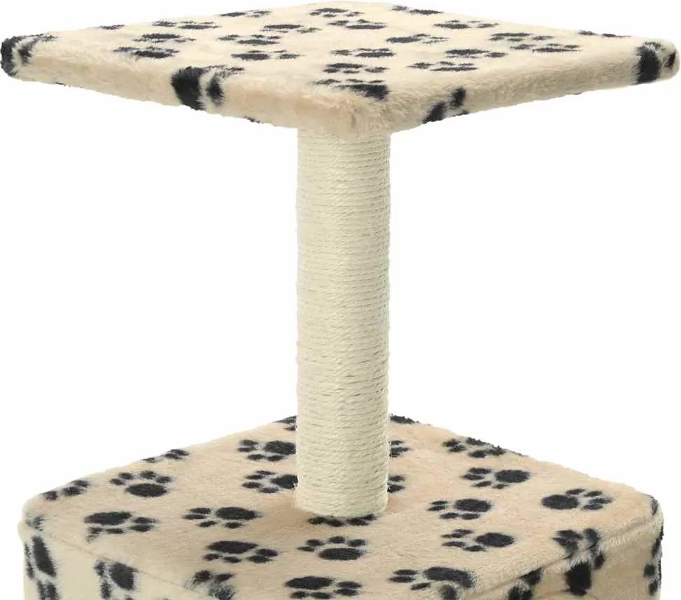 Škrabadlo pro kočky sisalové sloupky 55 cm béžové s potiskem 170540