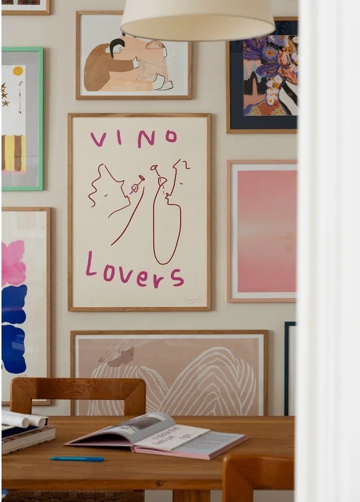 Plakát 50x70 cm Vino Lovers – Ruby Hughes – The Poster Club